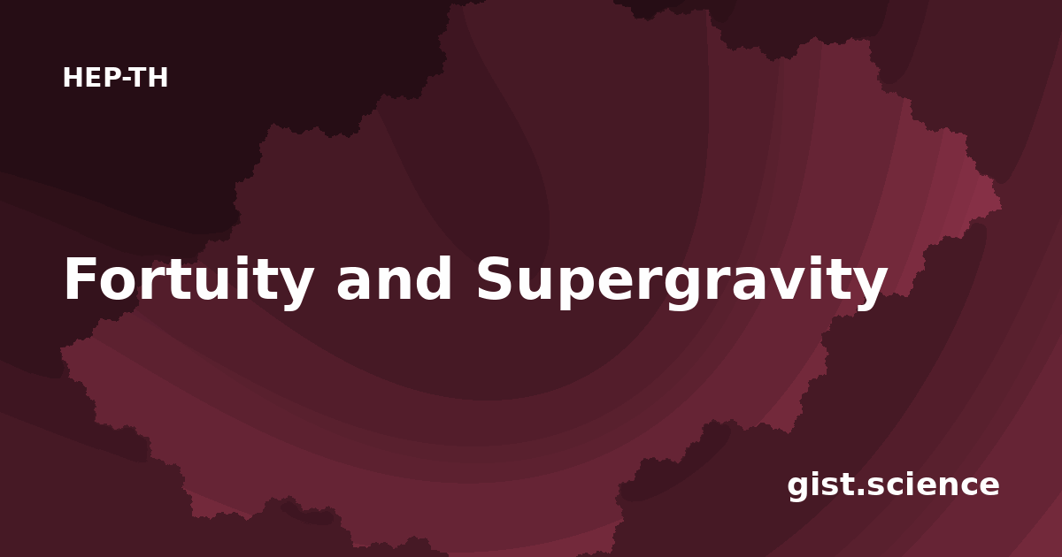 Fortuity and Supergravity — Plain-Language Explanation | Gist.Science